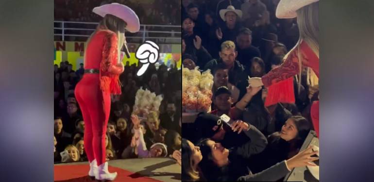 [VIDEO] El gesto de Marilina con el que sorprendió en pleno show